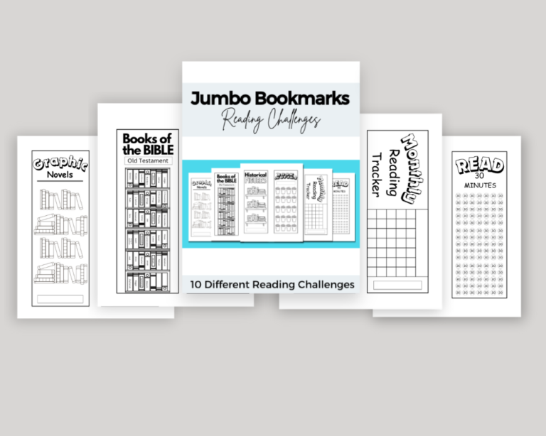 Jumbo Bookmarks – Reading Challenges – All Day Everyday Mom